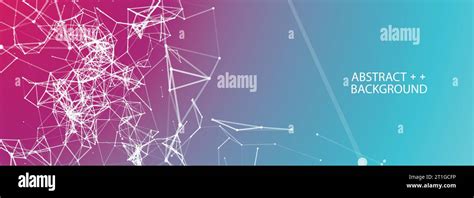 Abstract Polygonal Vector Background With Connecting Dots And Lines Digital Data Visualization