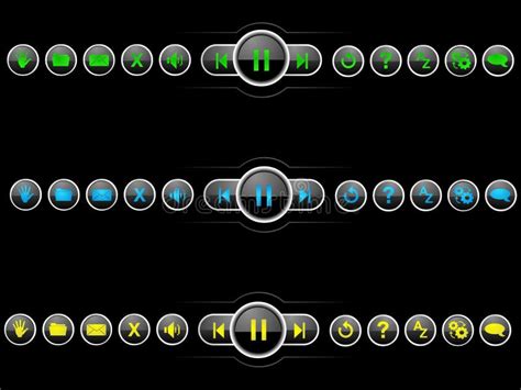 GUI Button Set Stock Vector Illustration Of Control 34719718