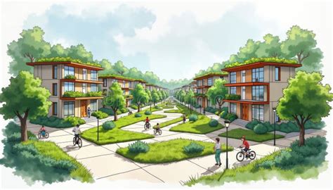 Eco Friendly Urban Design Modern Architecture Green Spaces