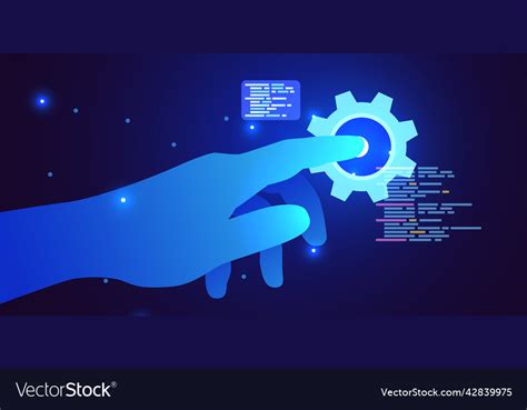Web Development Coding And Programming Futuristic Vector Image