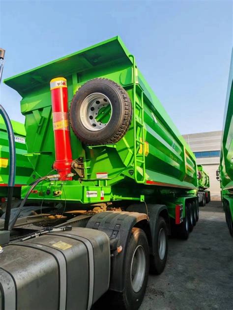 Heavy Duty Hydraulic Rear Dumping Trailers Dump Tipper Semi Trailer End