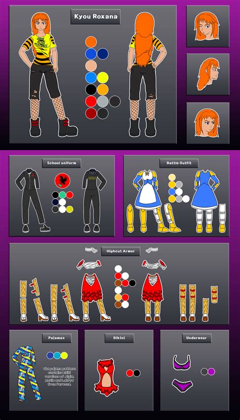 Commission Kyou Roxana Ref Sheet Persona Oc By Sayer09 On Deviantart