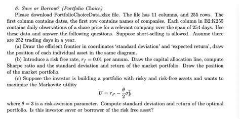 6 Save Or Borrow Portfolio Choice Please Download