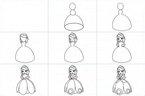 Como Desenhar A Princesa Sofia Instruções Passo A Passo Artes Visuais