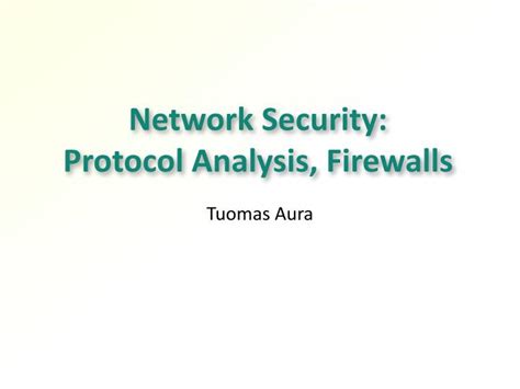 Ppt Network Security Protocol Analysis Firewalls Powerpoint