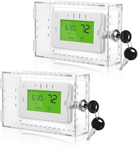 Amazon Com Thermostat Lock Box Thermostat Cover With Lock Universal Thermostat Lock Box With