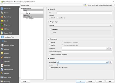 Field Calculator How To Autopopulate Cell Every Time A New Feature Is Created In Qgis