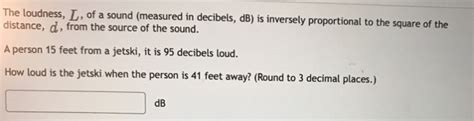 Solved The Loudness L Of A Sound Measured In Decibels Chegg