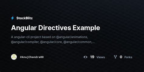 Angular Directives Example Stackblitz