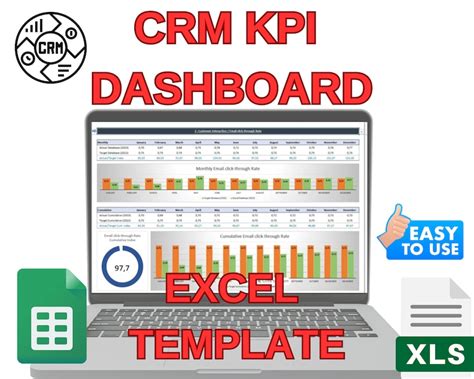 CRM KPI Dashboard Excel Template Excel KPI Report Template Dynamic Reporting Template