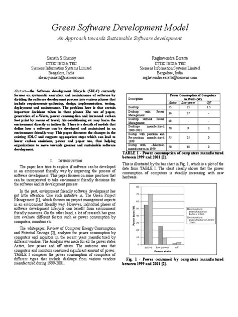 Green Software Development Model Pdf Computer Hardware Computer