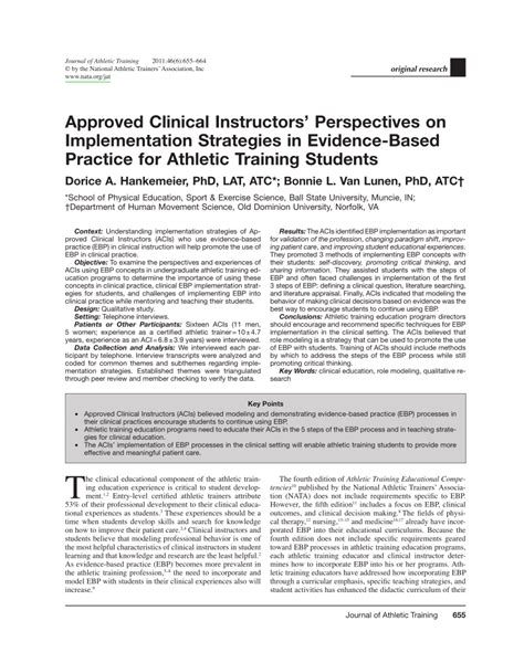 pdf approved clinical instructors perspectives on implementation
