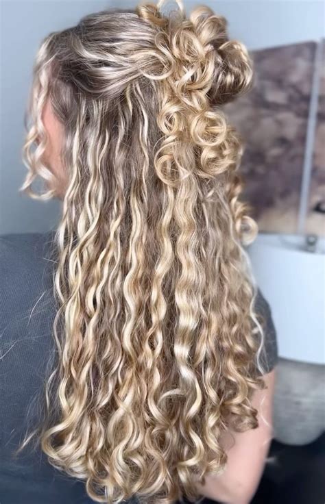 10 Cute Half Up Half Down Hairstyles For Any Occasion Hoco Hairstyles For Natural Curly Hair