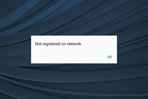 Fix Not Registered On Network Error