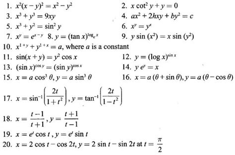 Differentiation Of Parametric Equations Definition Worked Examples Exercise With Answers