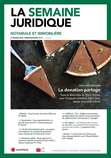 N°5 1 Février 2024 Jcp N Lexisnexis