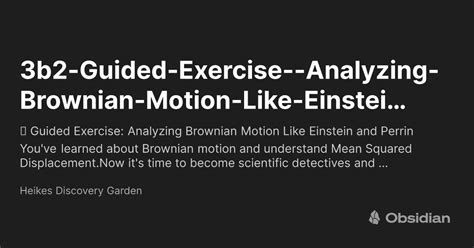 3b2 Guided Exercise Analyzing Brownian Motion Like Einstein And Perrin