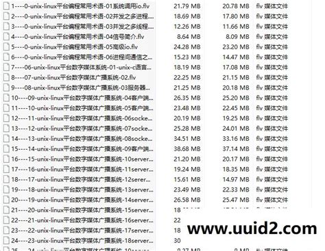 unix linux环境高级编程posix开发共30课时包含多进程 多线程 server服务器等 uuid2 it资源网