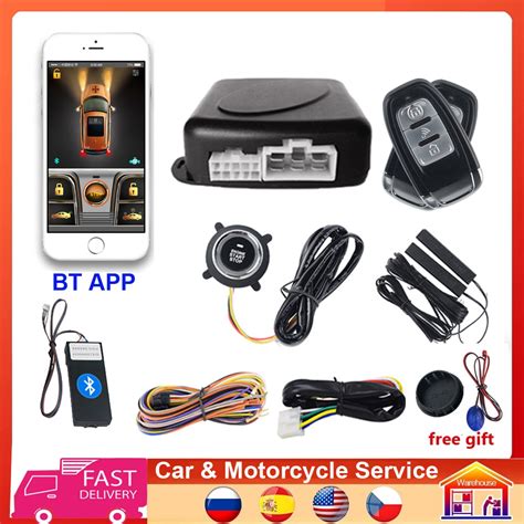 자동차 Bt 앱 원격 제어 시동 정지 엔진 중앙 잠금 경보 카닷 키리스 엔트리 시스템 작동 가능 연료 차단 자동차 이모빌라이저 Aliexpress
