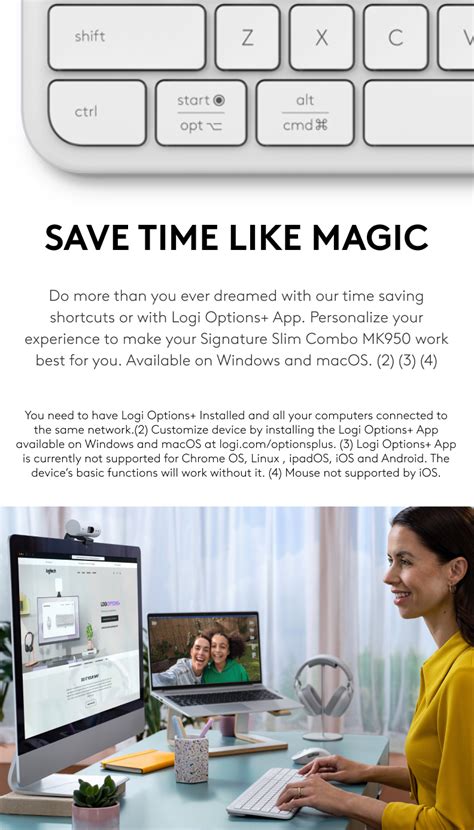 Logitech Mk950 Signature Slim Wireless Keyboard And Mouse Combo Sleek