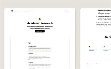 Notion Creator Personal Website Template