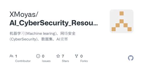 GitHub XMoyas AI CyberSecurity Resources 机器学习 Machine learing 网络安全 CyberSecurity 数据集AI竞赛