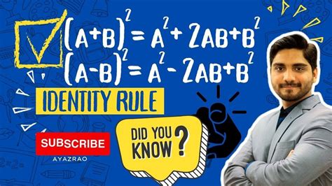 Identity Rule O Level Maths Add Maths 4024 0580 4037 0606 Youtube