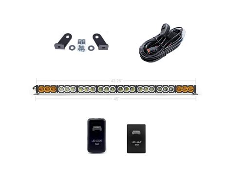 Cali Raised Led 42 Dual Function Amberwhite Light Bar And Prinsu Kit
