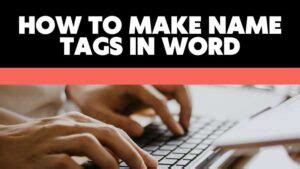 How To Make Name Tags In Word Adazing