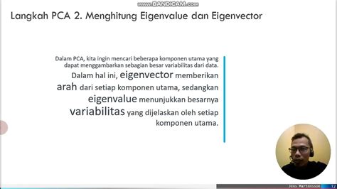 Pca 3 Covarians Eigenvalue Dan Eigenvector Youtube