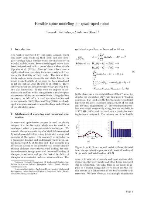 Pdf Flexible Spine Modeling For Quadruped Robot