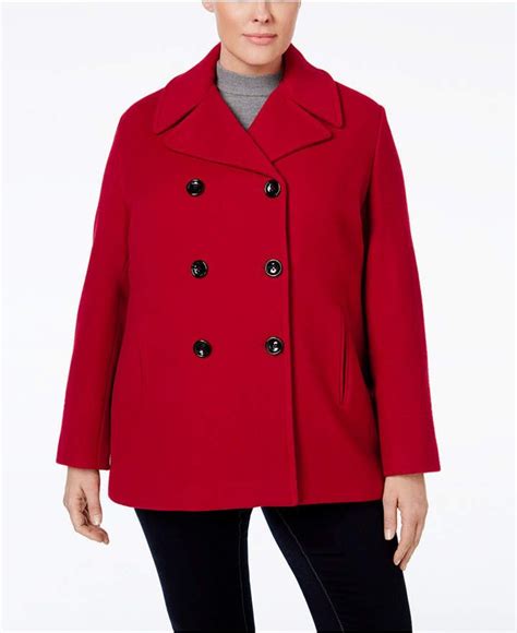Plus Size Trench Pea Coat Tradingbasis