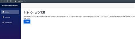 create blazor project to consume the minimal api authentication