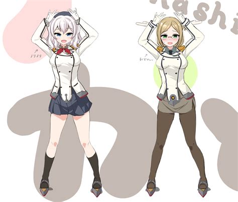 Nyuudou Kajika Kashima Kancolle Katori Kancolle Kantai Collection Shikanoko Nokonoko