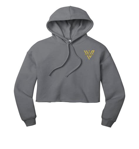 Womens Cropped 3v Classic Hoodie Shine The Light On