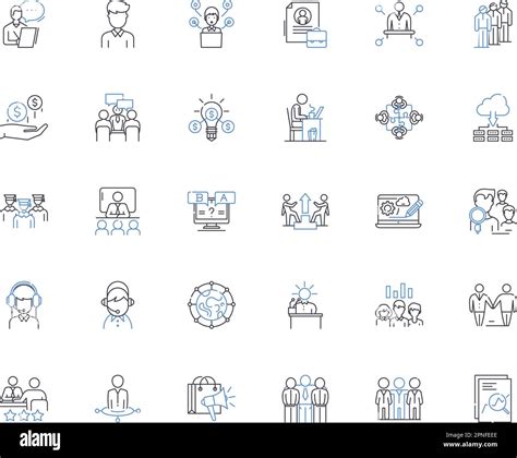 Advertising Agency Line Icons Collection Creativity Marketing Branding Strategy Design