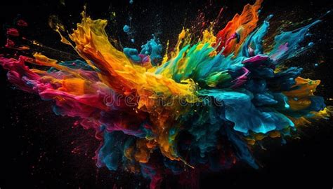 Vibrant Colors Exploding In Chaotic Abstract Motion Generated By Ai