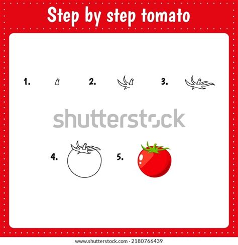 자녀를 위한 교육 워크시트 단계별 드로잉 스톡 벡터로열티 프리 2180766439 Shutterstock