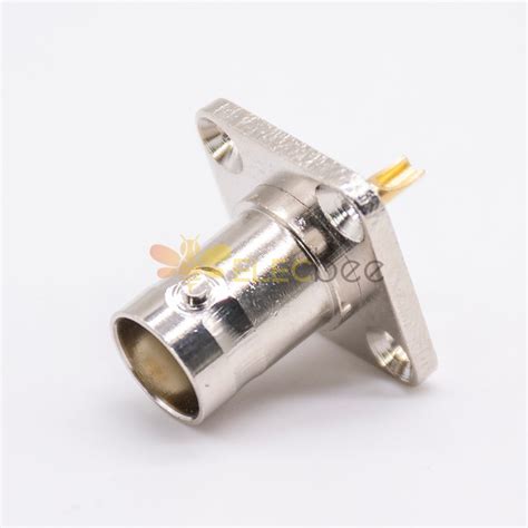 20pcs Flange Mount Bnc Connector 4 Hole Female Connector Solder Type