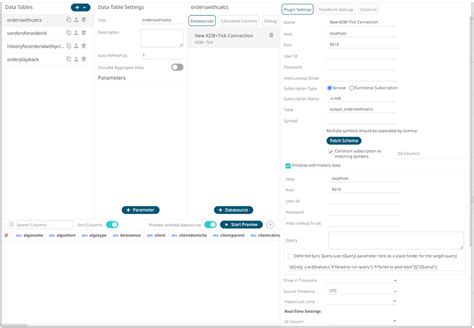 Altair Panopticon Web Authoring Help Previewing Streaming Data