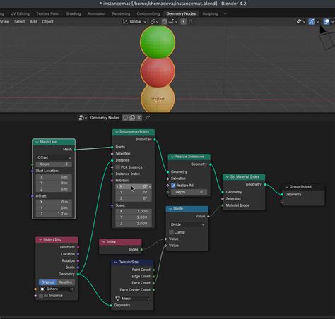 Geometry Nodes Set Material Index For Each Instance Blender Stack