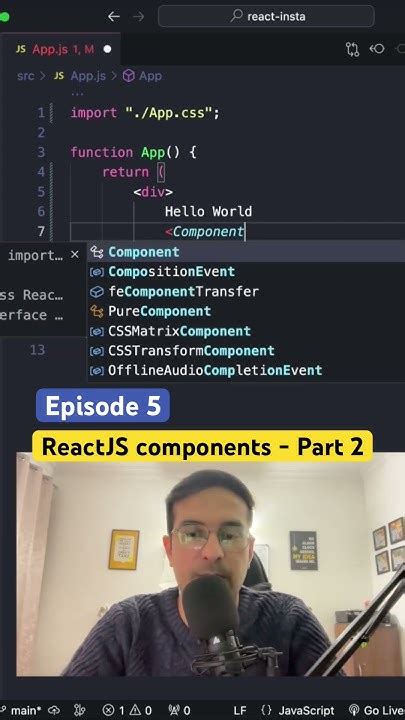 Reactjs Components Part 2 👍🏼 Reactjs Reactjstutorial Youtube