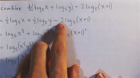 Combining A Logarithmic Expression Example Youtube
