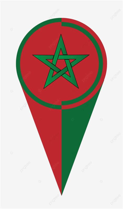 Morocco Map Pointer Location Flag Graphic Drawing Pin Vector Graphic Drawing Pin Png And
