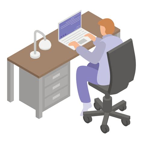 Man Office Worker Icon Isometric Style 15383931 Vector Art At Vecteezy