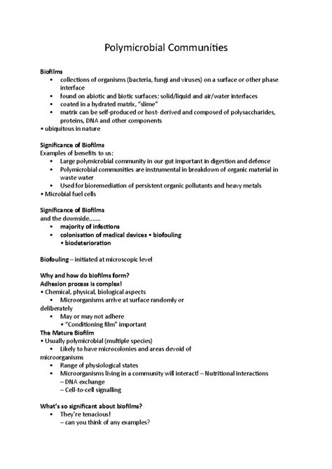 Polymicrobial Communities Majority Of Infections Colonisation
