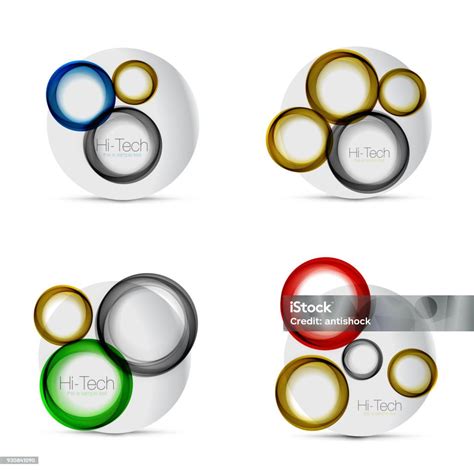 동그라미 웹 레이아웃설정 디지털 테크노 라운드 모양웹 배너 버튼 또는 텍스트와 함께 아이콘 광택 소용돌이 색상 추상적인 원형 디자인 하이테크 미래의 상징 반지 0명에 대한