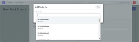 Stock Entry Order Serial No At Dropdown Stockinventory Frappe Forum