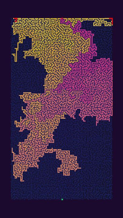 A Pathfinding Algorithm Solving A Maze Godot Pridemonth Pansexual