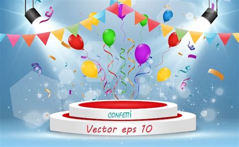 현실적인 연단 또는 승자 플랫폼 프리미엄 벡터